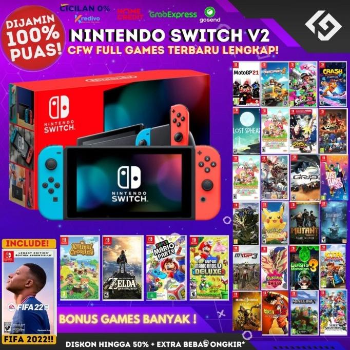 Jual [[[BARU]]] Nintendo Switch V2 CFW /Full Games /Nintendo /128GB /256GB /512GB/ V2 | Shopee ...