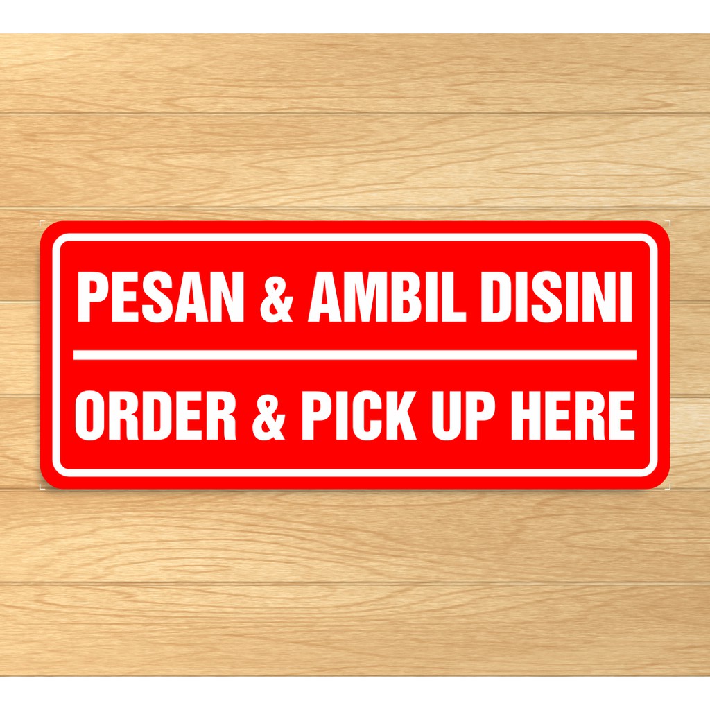 Jual Sticker Order and Pick Up Here Vinyl Stiker Pesan dan Ambil disini ...