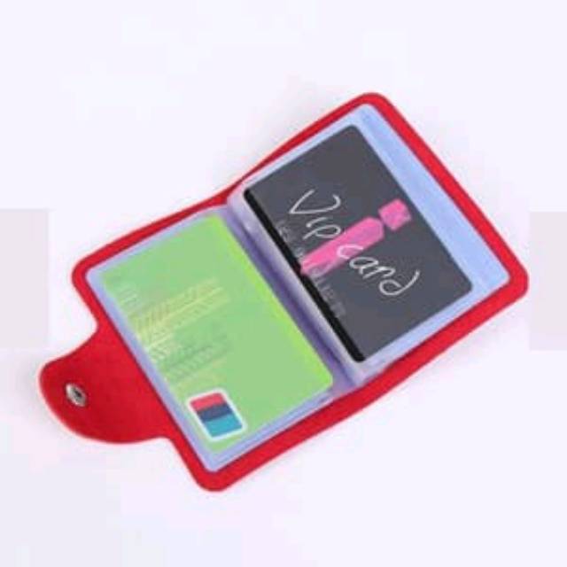 Jual Dompet Simpan kartu Nama / ATM / Menber card polos 24 Lembar ...