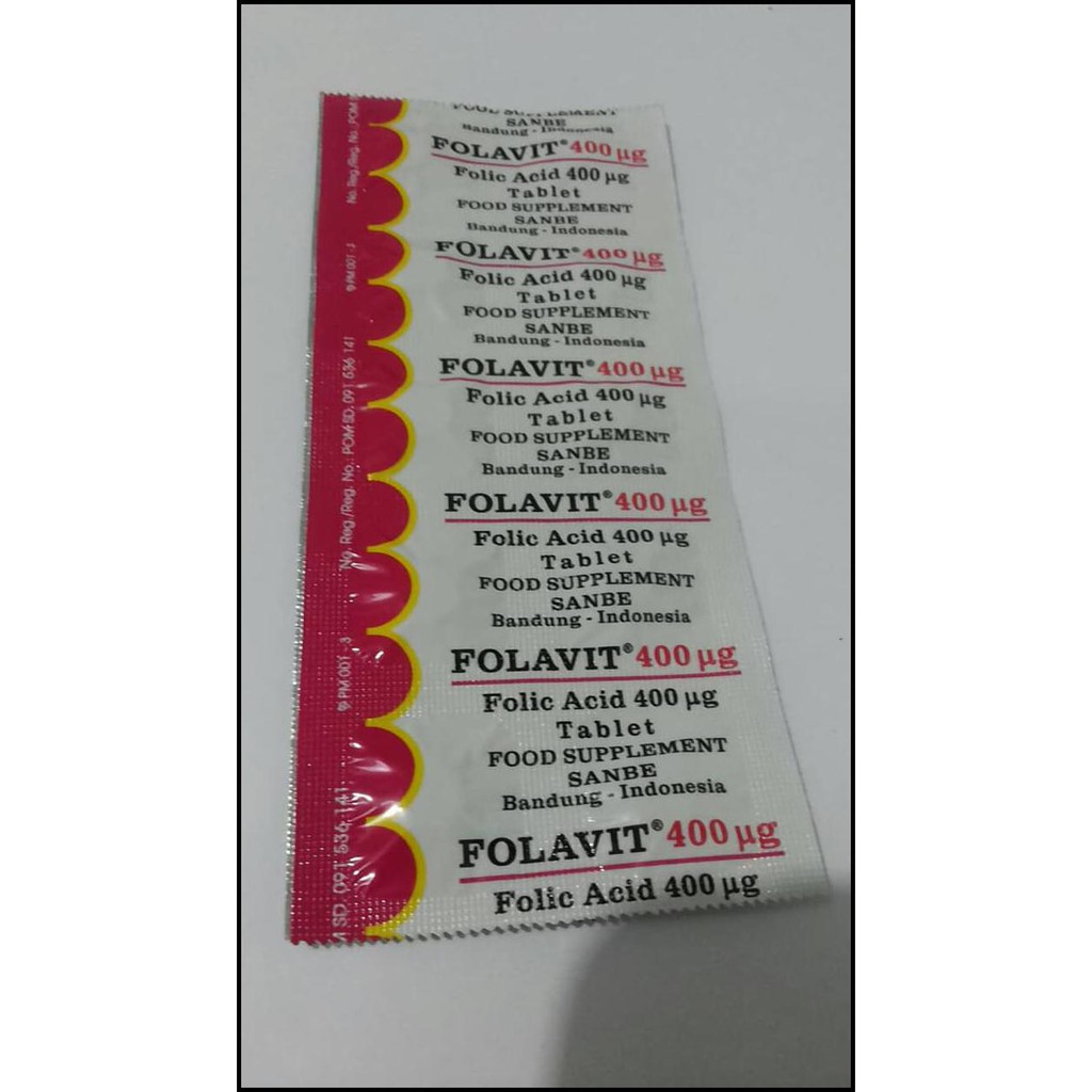Jual FOLAVIT 400 MG 400 MCG ASAM FOLAT ORIGINAL | Shopee Indonesia