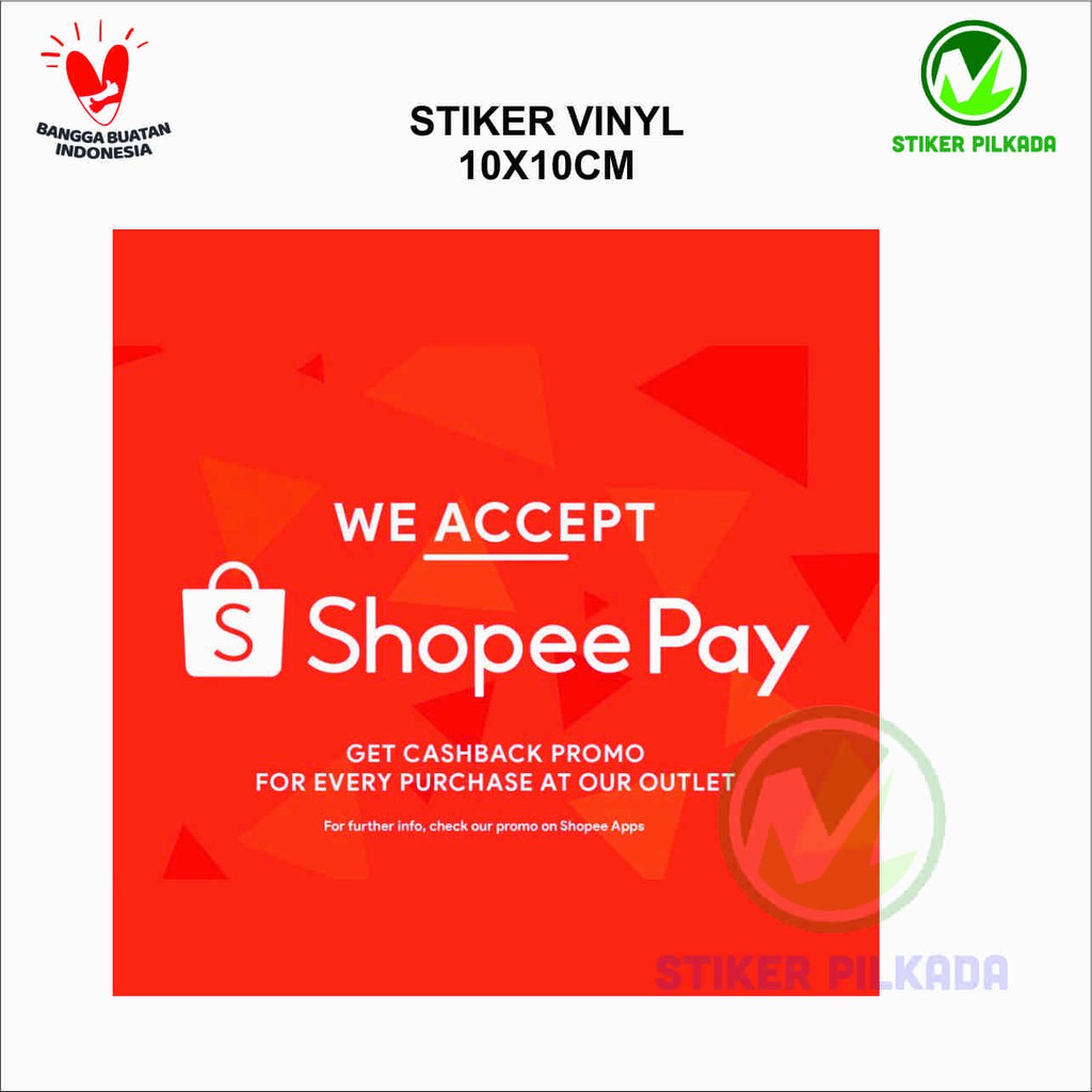 Jual STIKER VINYL WE ACCEPT SHOPEEPAY | Shopee Indonesia