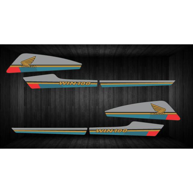 Jual STRIPING STIKER DECAL HONDA WIN 100 ABU ABU BIRU | Shopee Indonesia