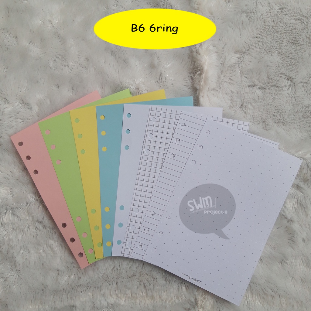 Jual B6 6ring potrait - isi binder refill loose leaf kertas file filler ...
