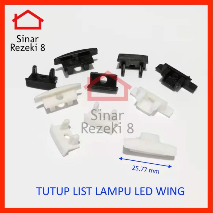 Jual Tutup Cover Ujung List Lampu Led Strip Rumah Rel Samping Aluminium ...