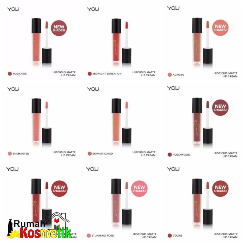 Jual LUSCIOUS LIPCREAM Y.O.U/LIPCREAM LONGLASTING/LIPCREAM TAHAN LAMA ...