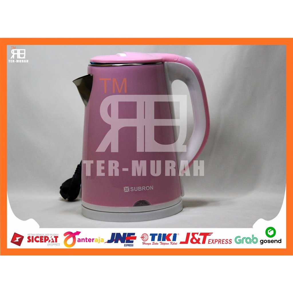 Jual TEKO TERMOS LISTRIK KETTLE ELECTRIK SUBRON PINK KETTLE PEMANAS AIR ...