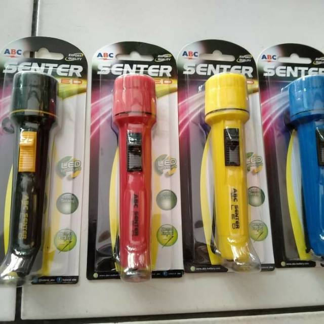 Jual Senter LED ABC menggunakan Baterai AA 2pcs | Shopee Indonesia