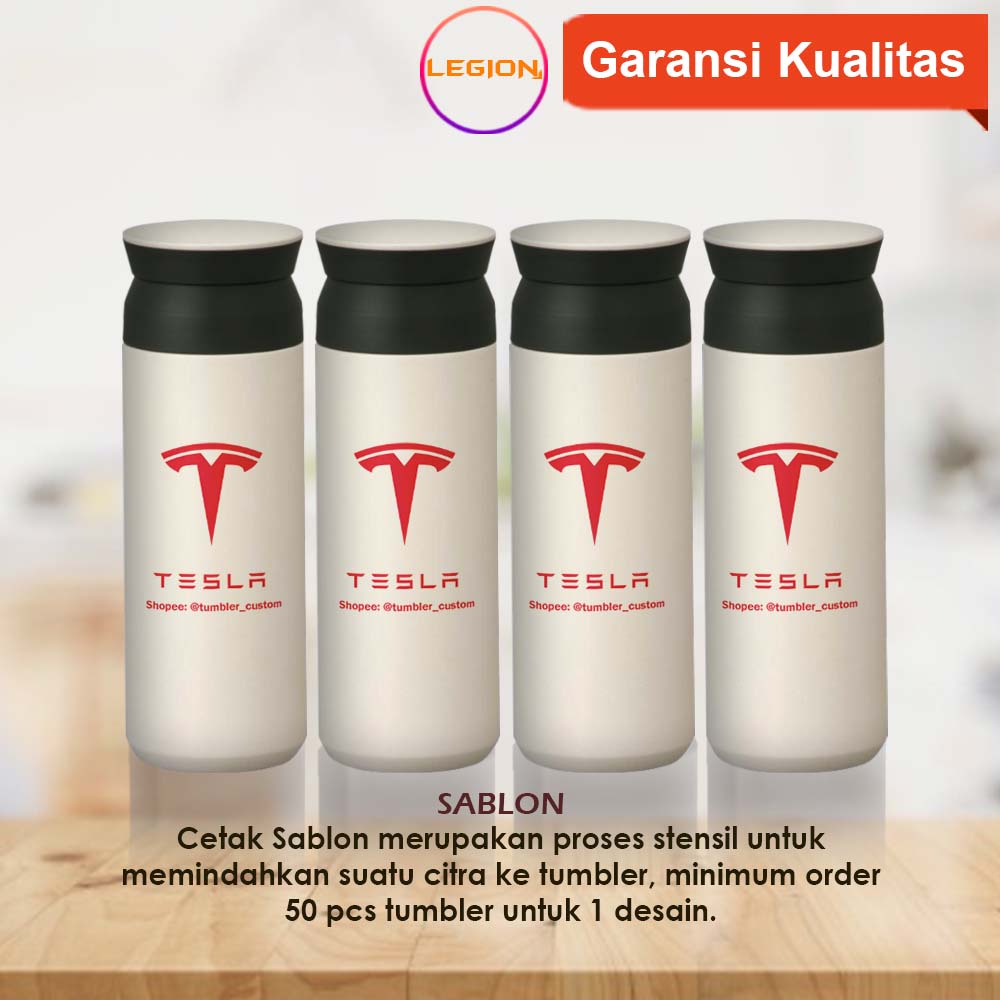 Jual Tumbler Custom Travel Japan dengan Cetak Sablon, Grafir Silver ...