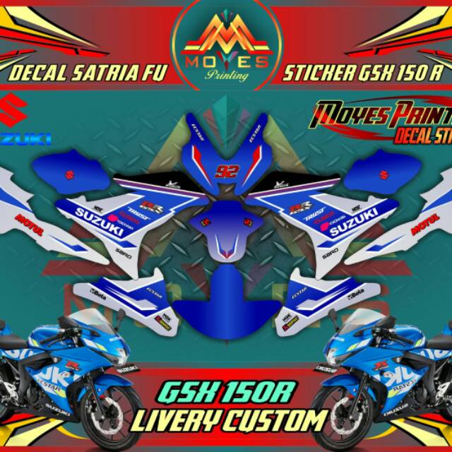 Jual DECAL STICKER MOTOR GSX 150 - STIKER FULL BODY SUZUKI GSX 150 R ...