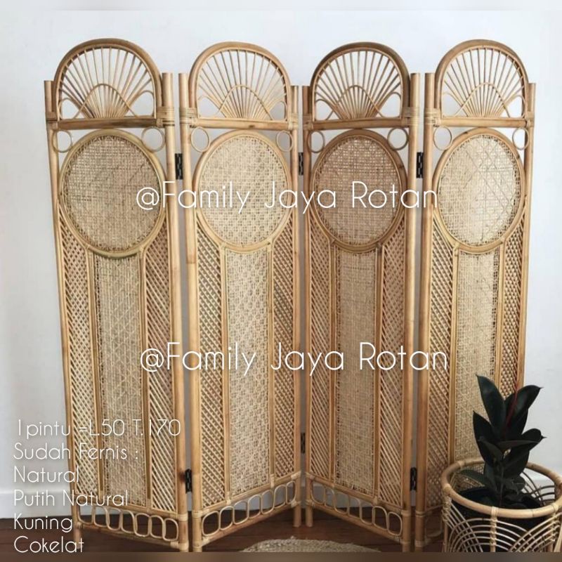 Jual PREMIUM SEKAT PEMBATAS RUANGAN ROTAN MODEL EXPORT/TIRAI ROTAN ...