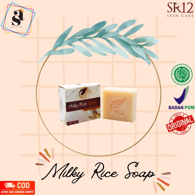 Jual HERBAL SOAP MILKY RICE SR12 SABUN BATANG BERAS SUSU BPOM UNTUK ...