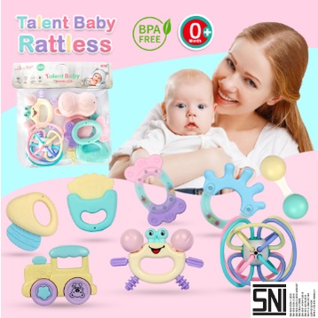 Jual mainan anak gigitan bayi isi 9 pcs dengan box baby toys teether ...