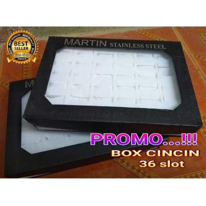 Jual Kotak Box Cincin Slot 36 Kotak Perhiasan Cincin Jewelry Gold ...