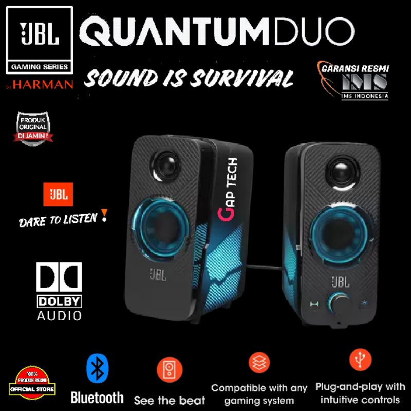 Jual JBL QUANTUM DUO Gaming Speakers with LED Colour Lights Original ...