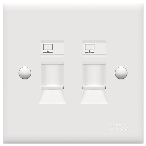 Jual PERTUKANGAN PERLENGKAPAN LISTRIK DOUBLE OUTLET DATA CAT5 BOSS ...