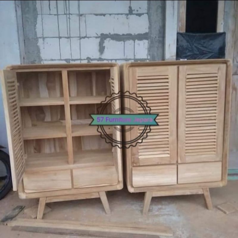 Jual Almari-Lemari pakaian kecil laci model nakas retro kayu jati ...
