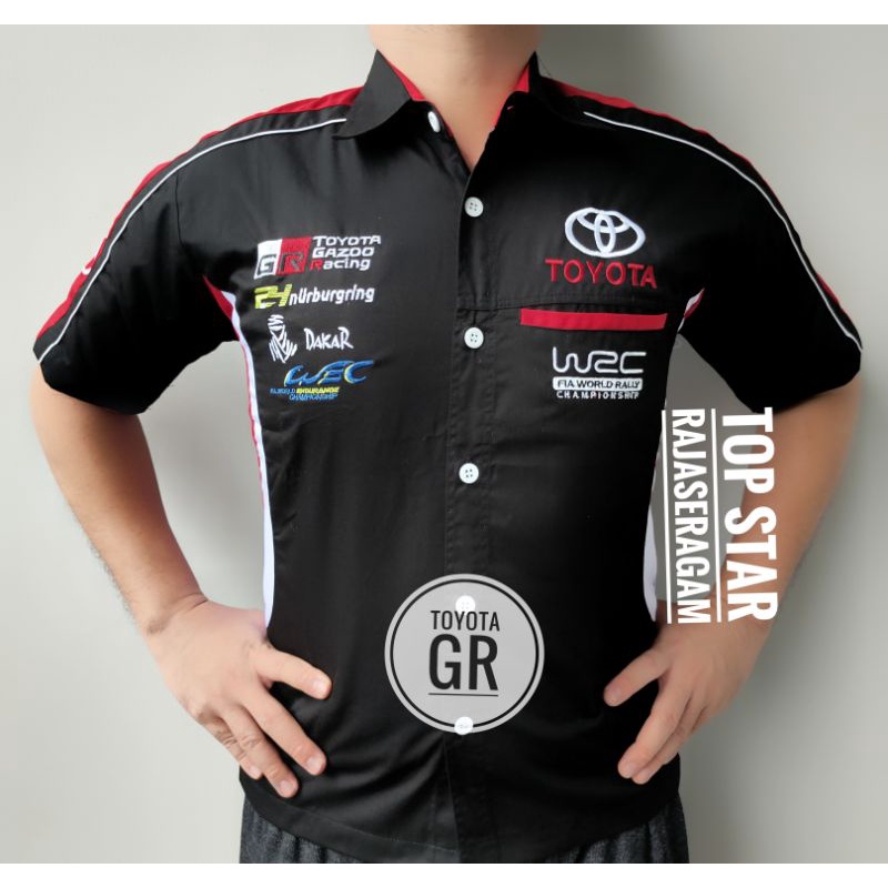 Jual Baju Kemeja Otomotif Toyota Gazoo Racing Seragam Komunitas Kemeja ...