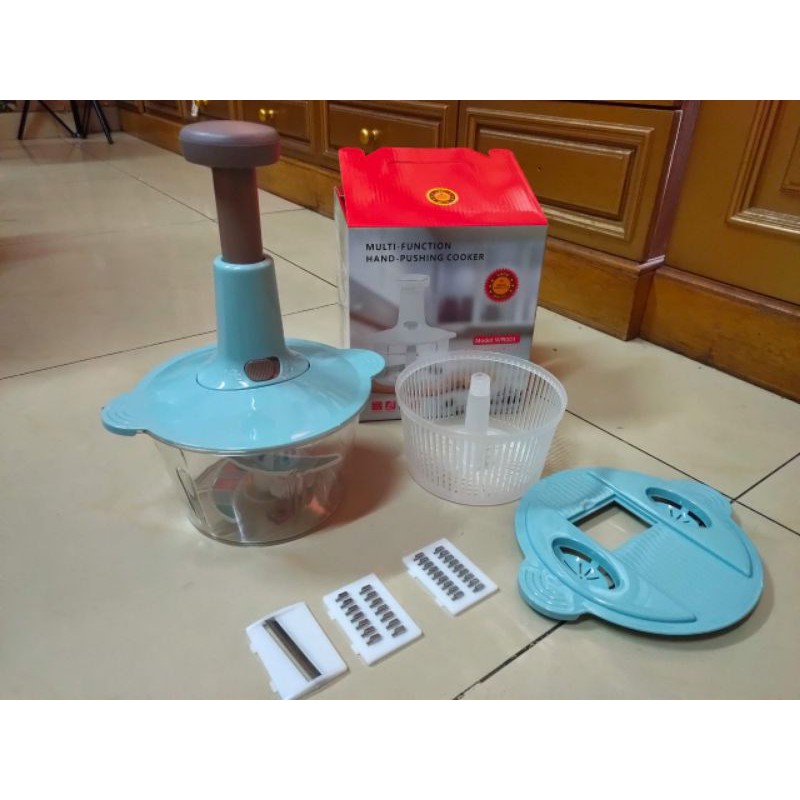 Jual Blender Capsul Manual + 4 mata pisau Blender Gilingan Daging Buah Sayur Serbaguna | Shopee ...