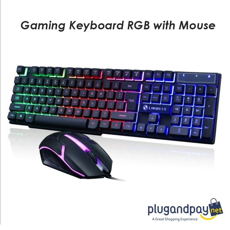 Jual Gtx300 Keyboard Mouse Set Punk KeyBoard Backlit Game USB Wired ...