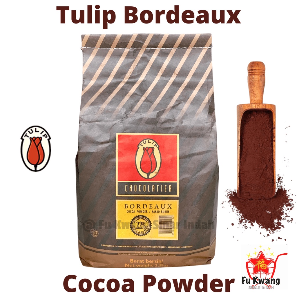 Jual Tulip Bordeaux Pure Cocoa Powder Cokelat Coklat Bubuk | Shopee ...