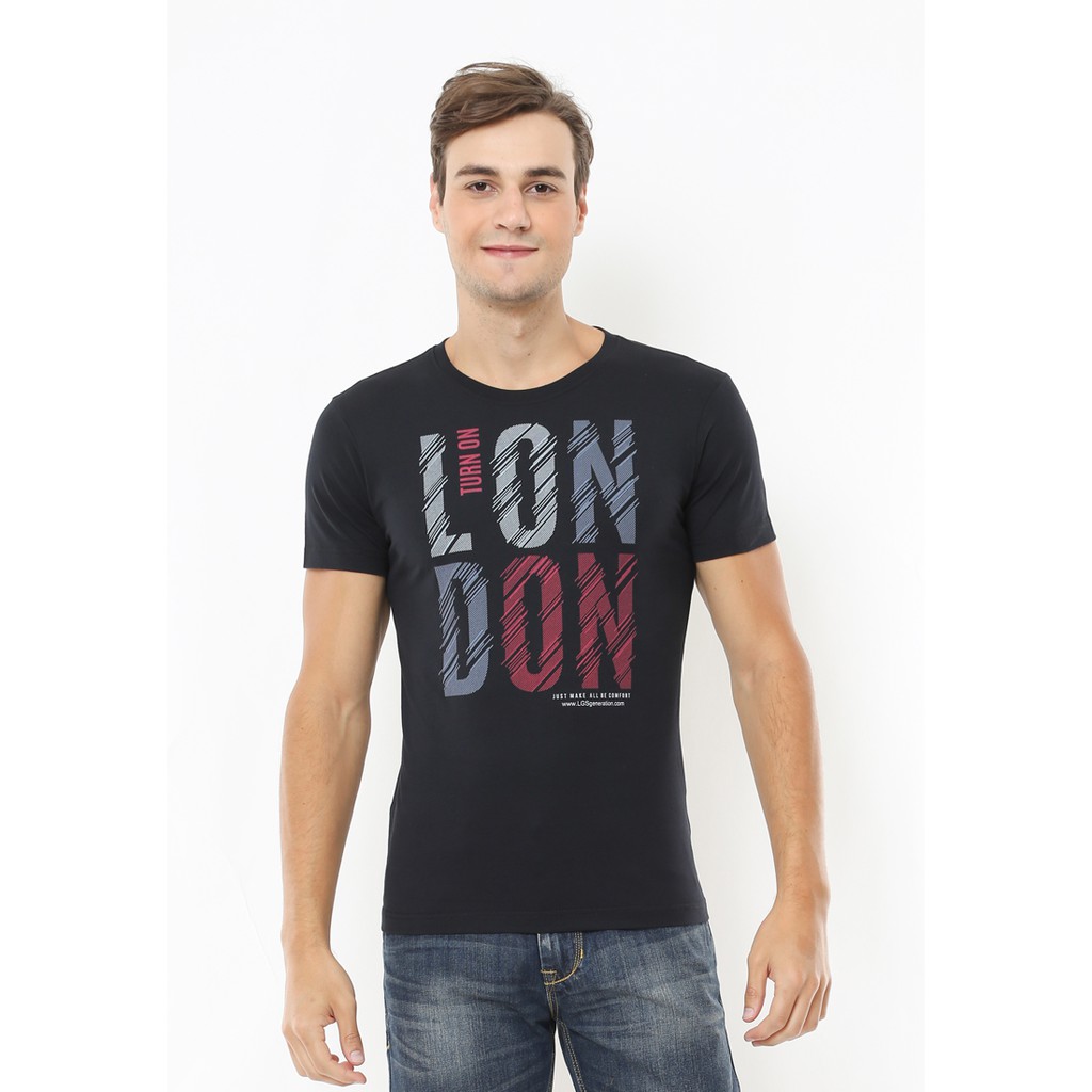 Jual LGS - Slim Fit - Kaos Youth - Motif Sablon Tulisan London - GTS ...