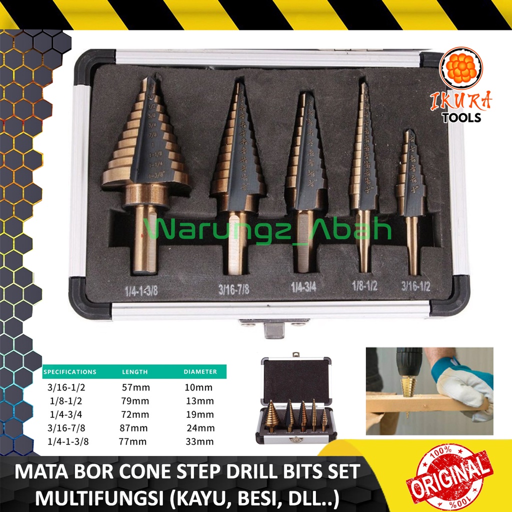 Jual KEPALA MATA BOR HSS PAGODA KERUCUT MONAS PIRAMID PIRAMIT SUSUN TINGKAT TITANIUM MULTIPLE ...