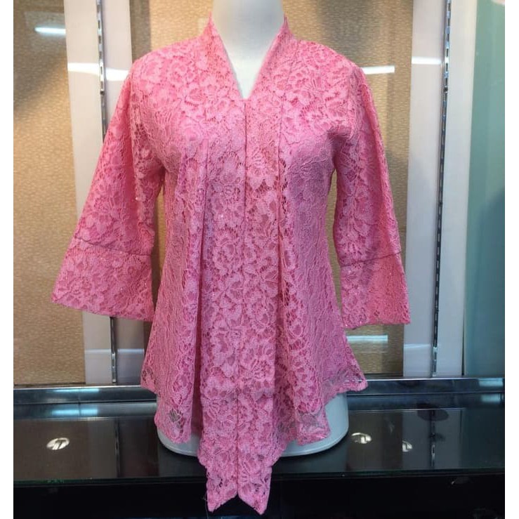 Jual Kebaya Brokat Atasan Kebaya Modern Kutu Baru Floy Pilihan Warna | Shopee Indonesia