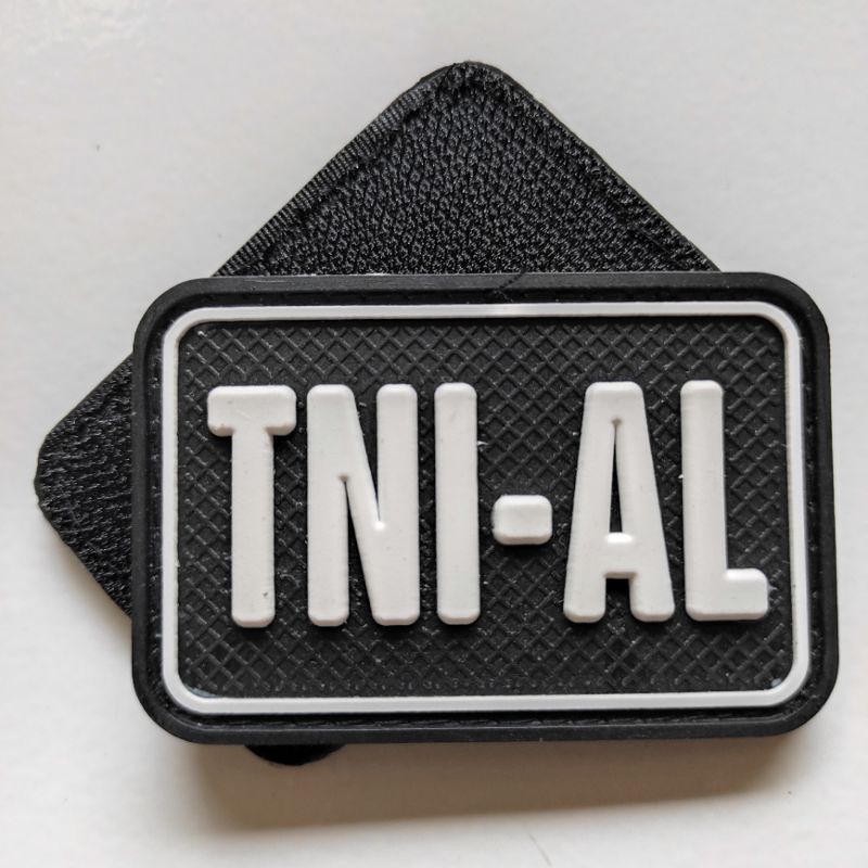 Jual patch rubber TNI-AL tulisan putih/rubber patch tni al/tempelan ...