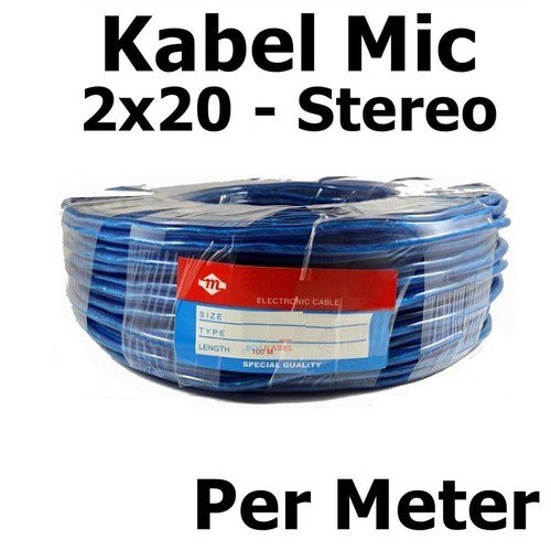 Jual Kabel Mic Stereo Transparan 2x20 Eceran @1 Meter Audio Microphone ...