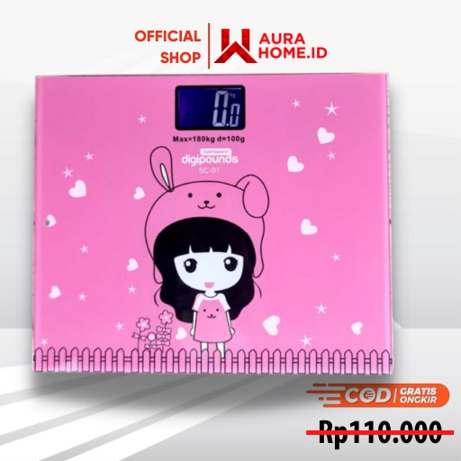 Jual Digipounds Timbangan Badan Mini Digital Kartun 180Kg / Timbangan ...