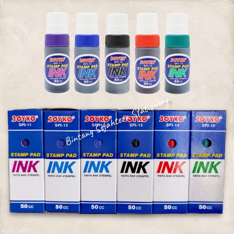 Jual Joyko Stamp Pad Ink Refill Tinta UNGU, BIRU, HITAM, MERAH, HIJAU ...