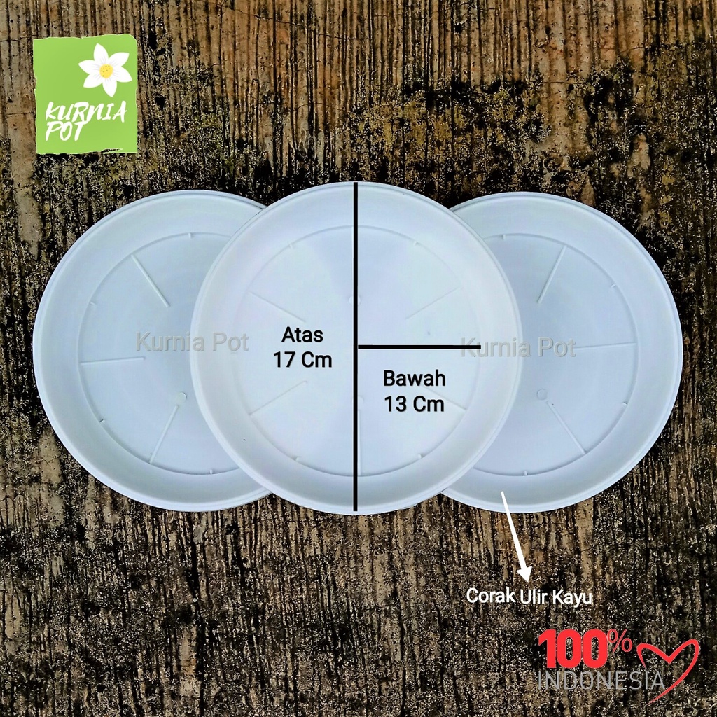 Jual Tatakan Pot Bunga Alas NKT 20 Putih Polos Diameter 17 Cm | Shopee Indonesia