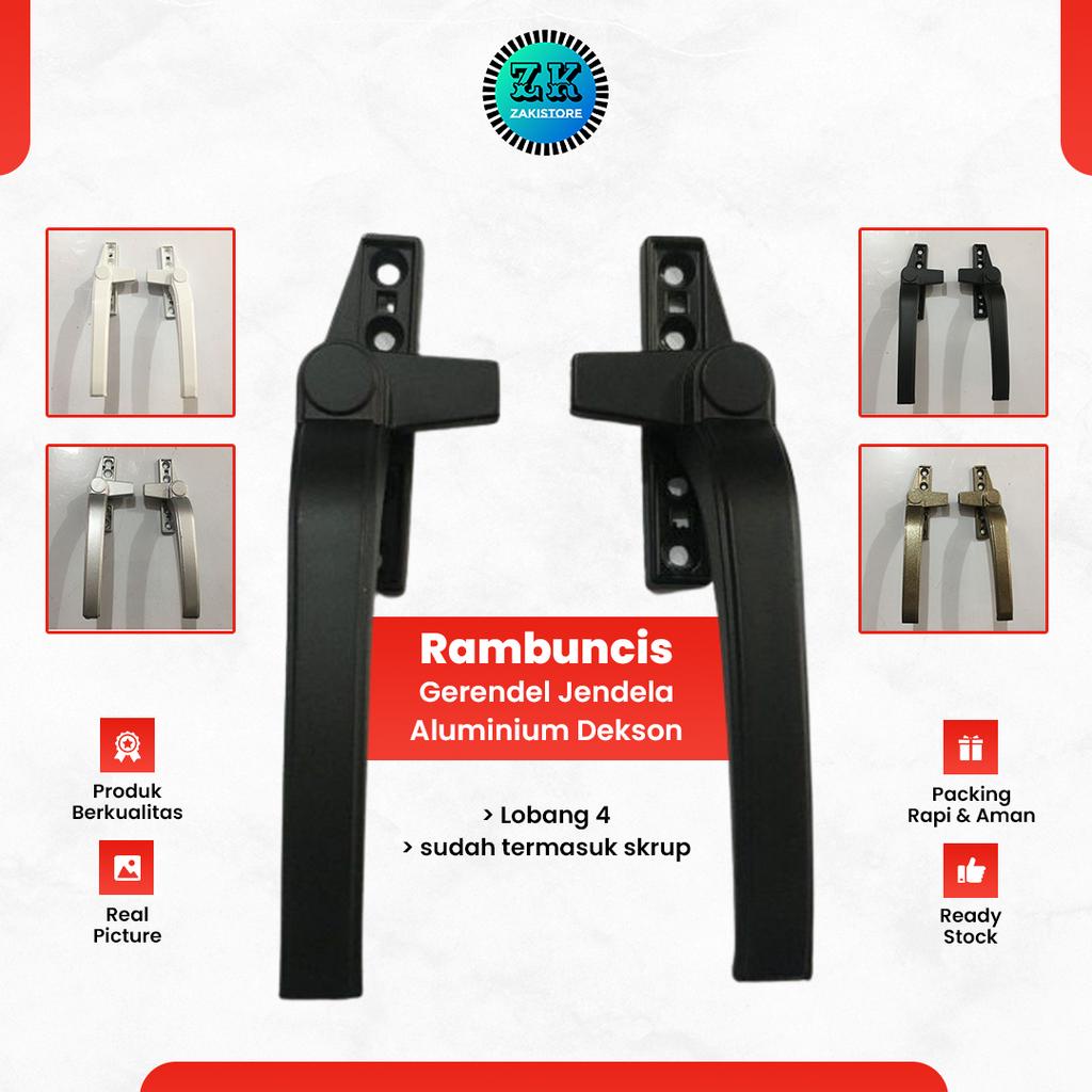 Jual Rambuncis Grendel Jendela Aluminium Dekson CH425 Handle Handel ...