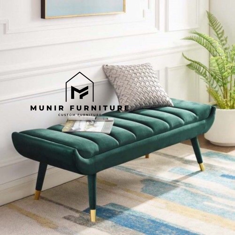 Jual bench sofa minimalis kaki besi p 200 x 50 x 60 cm free ongkir ...