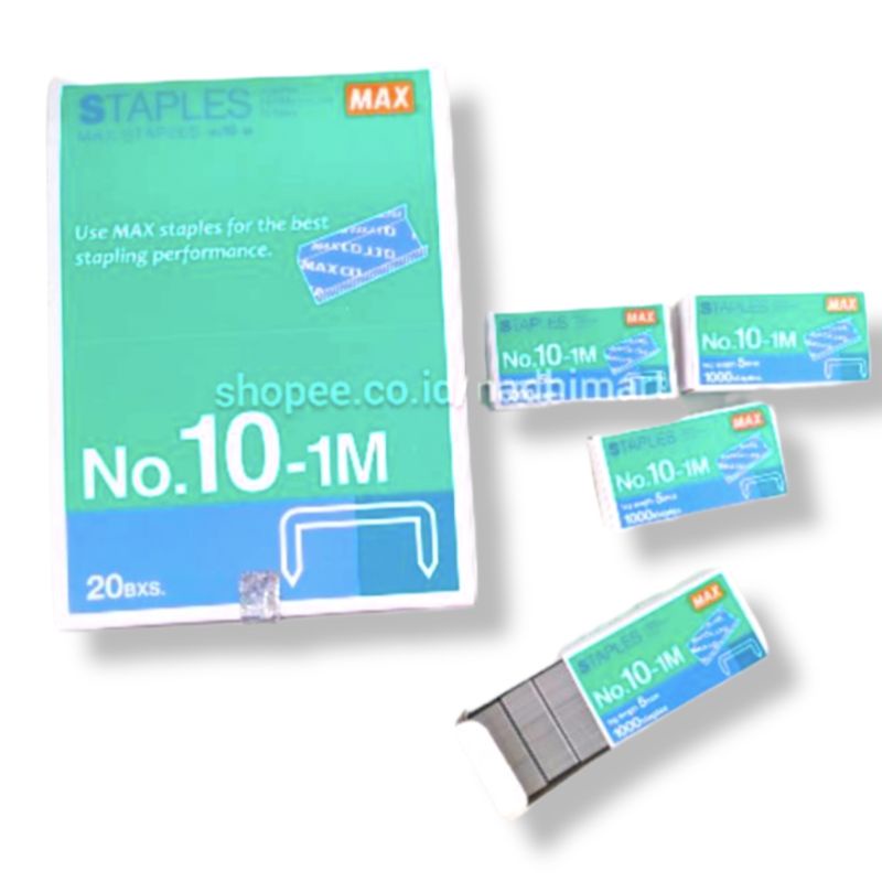 Jual ISI STAPLES NO 10 / STAPLER / ISI STAPLES / STAPLES MAX 10 ...