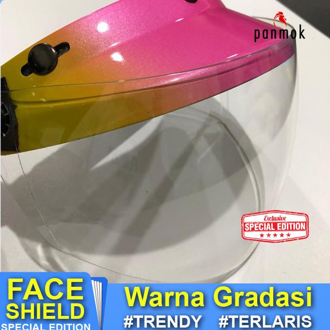 Jual Face Shield Anak Cat Gradasi - Pink Kuning | Shopee Indonesia