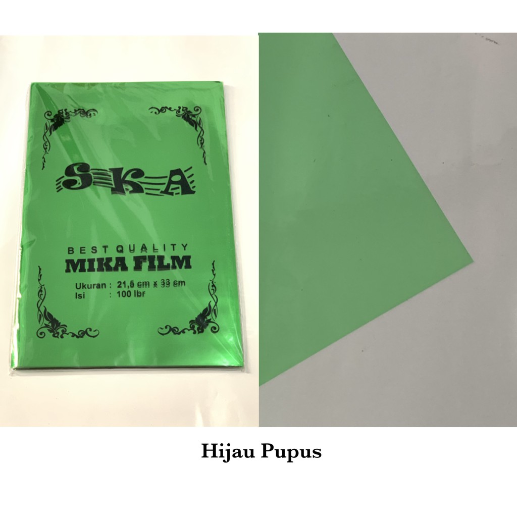 Jual Cover Mika/ Plastik Mika Jilid / Mika Film Folio Bening Warna (Pak ...