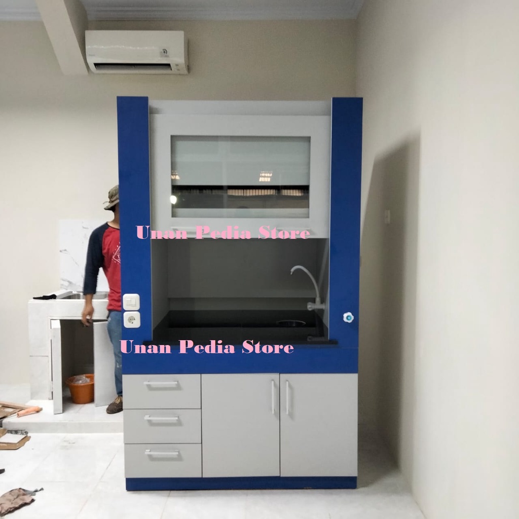 Jual LEMARI ASAM TEMPAT REAKSI KIMIA BERACUN - FUME HOOD LABORATORIUM ...