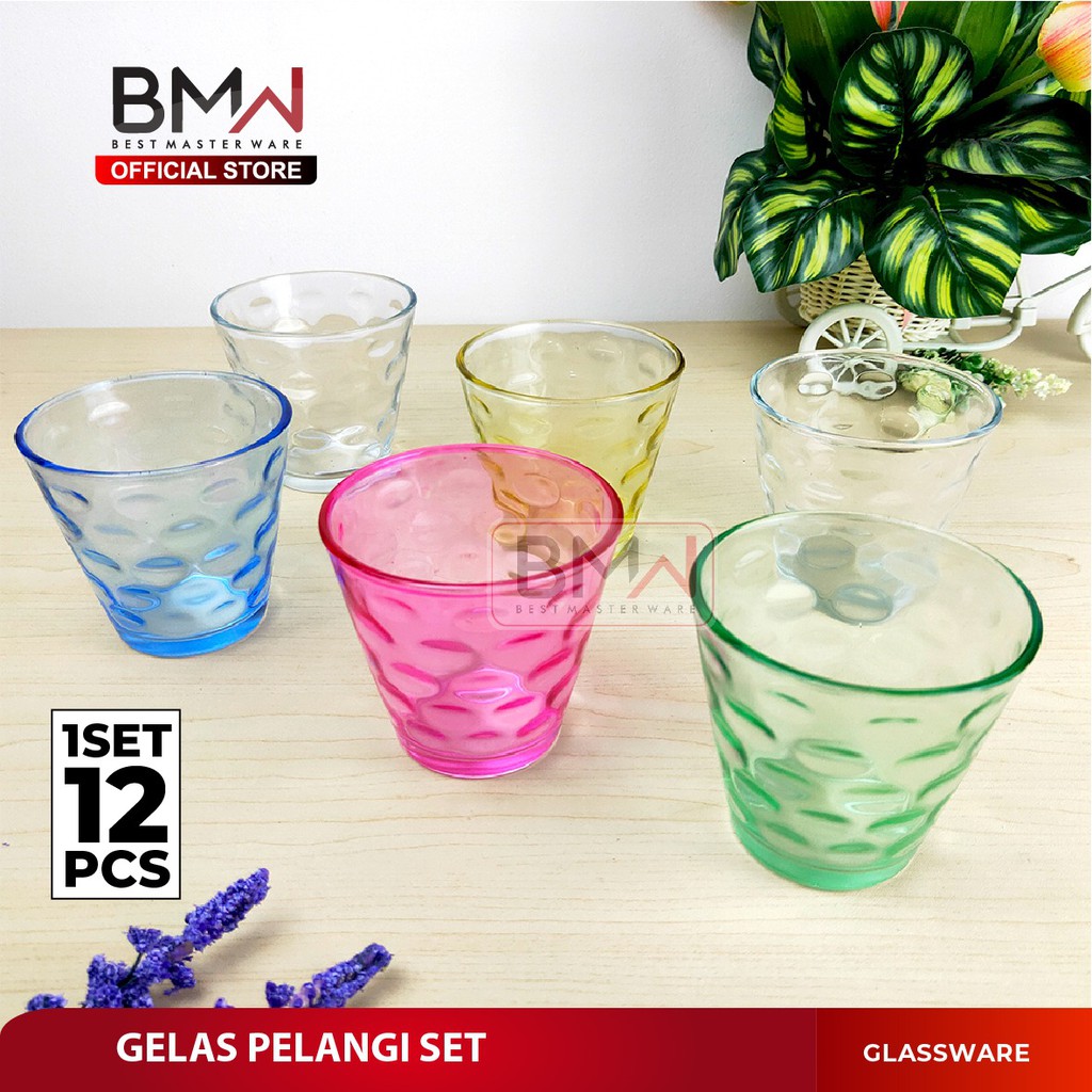 Jual BMW Kitchen Ware - 1 Set Gelas Cangkir Kaca Untuk Kado / Souvenir | Shopee Indonesia