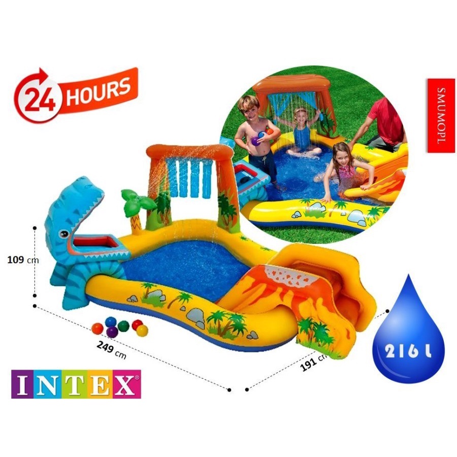 Jual INTEX 57444 Kolam Renang Anak Dinosaur Kids Play Center Swimming Pool | Shopee Indonesia