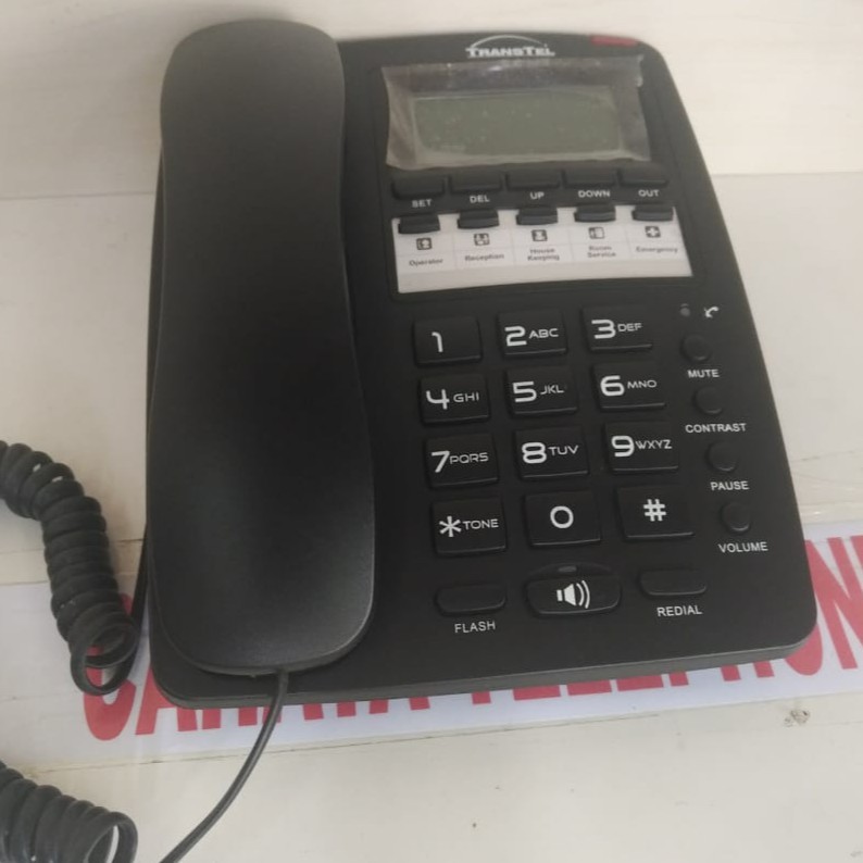 Jual Telepon Transtel AK77 DN- hitam | Shopee Indonesia