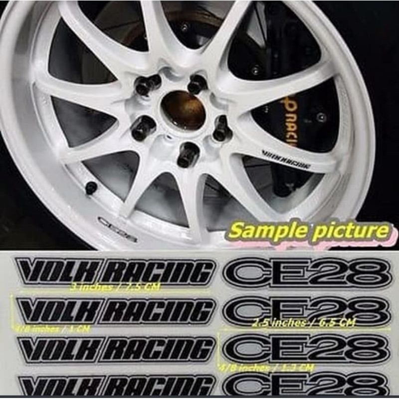 Jual Sticker Velg Mobil Volk Racing Rays CE28 Like Original Best ...