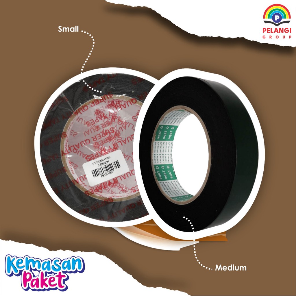 Jual DOUBLE TAPE BUSA ISOLASI FOAM SUPER QUALITY Ukuran 1/2 inch Ukuran ...