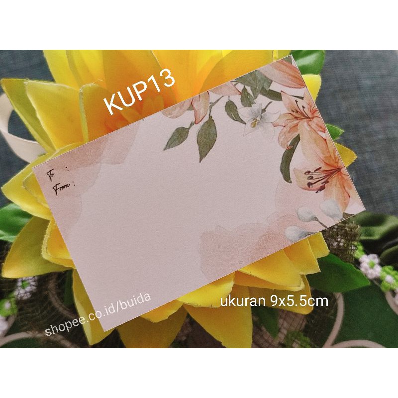 Jual Kartu Ucapan Polos Kosong Blank Motif Shabby Natural label stiker ...