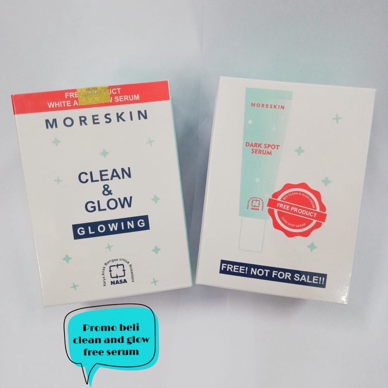 Jual Moreskin clean n glow Nasa pencerah wajah, cream glow nasa ...