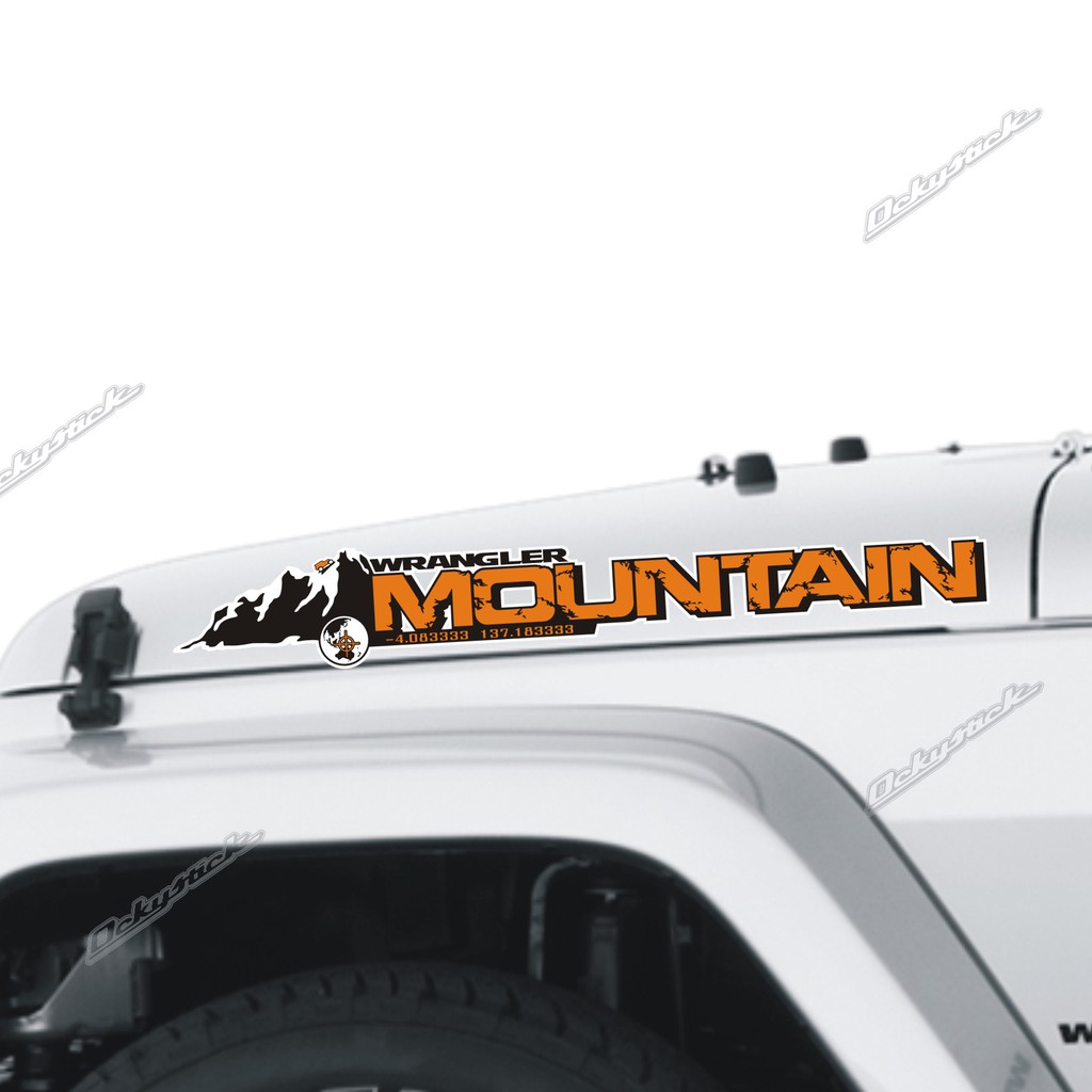 Jual Cutting sticker WRANGLER MOUNTAIN stiker mobil stiker jeep ...