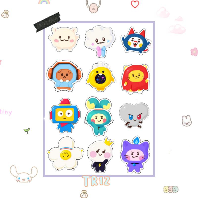 Jual Stiker TR12 Karakter Line Friends TREASURE | Shopee Indonesia