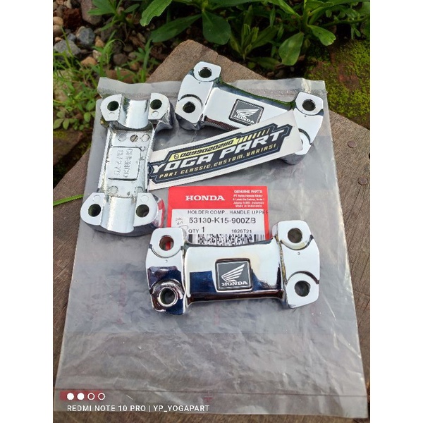 Jual KLEM TUTUP REISER ATAS STANG HONDA VERZA CB150 ORIGINAL ORI CHROME ...