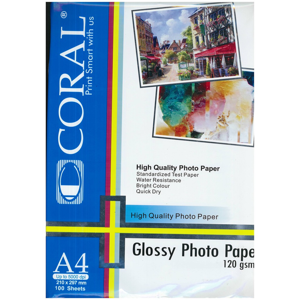 Jual Coral glossy photo paper A4 120gsm | Shopee Indonesia