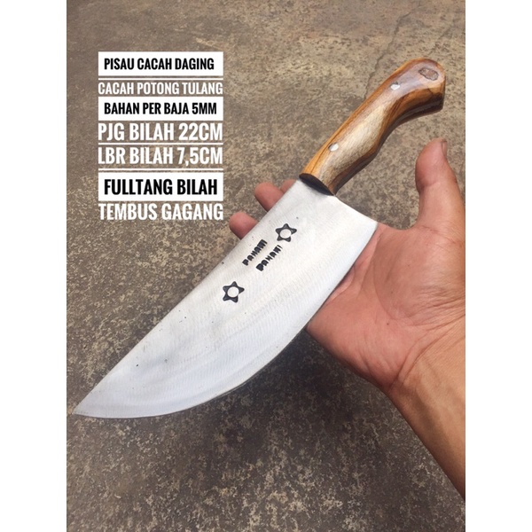 Jual pisau cacah daging pot0ng ayam potong paku per baja 5mm | Shopee ...